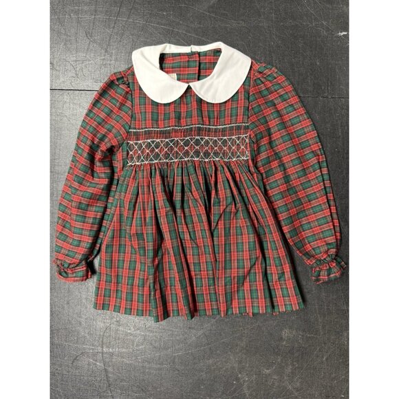 Unique Vintage | Dresses | Vintage Maxines Hand Smocked Dress Girls Red ...